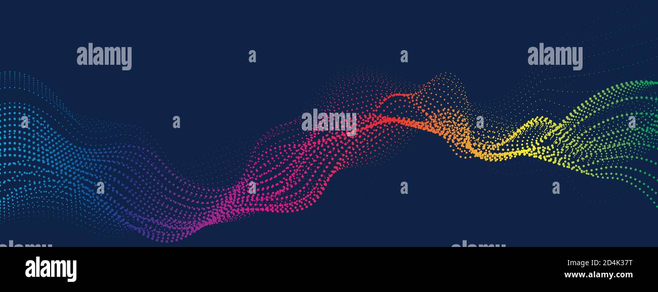 Abstract digital wave of particles. Vector illustration Stock Vector ...