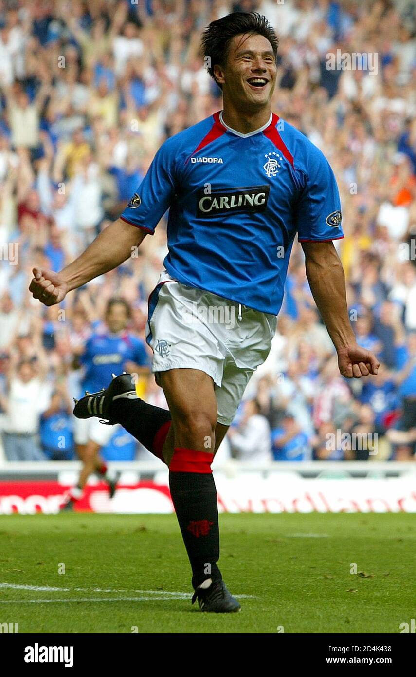Rangers michael mols celebrates scoring hi-res stock photography and ...