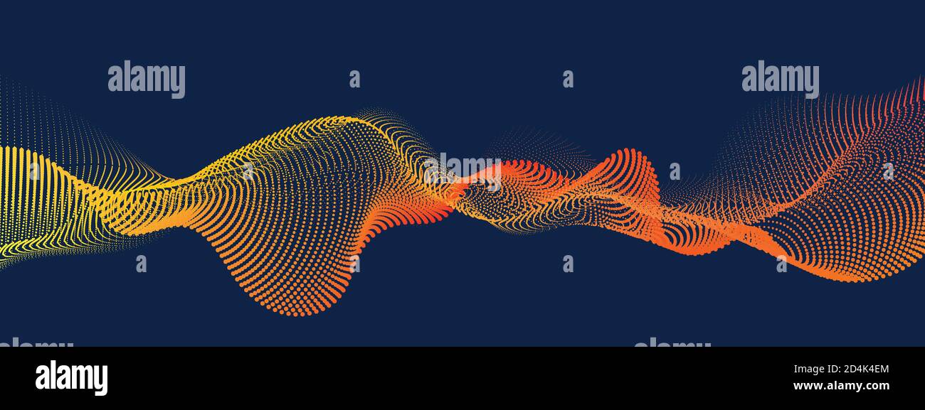 Abstract digital wave of particles. Vector illustration Stock Vector ...