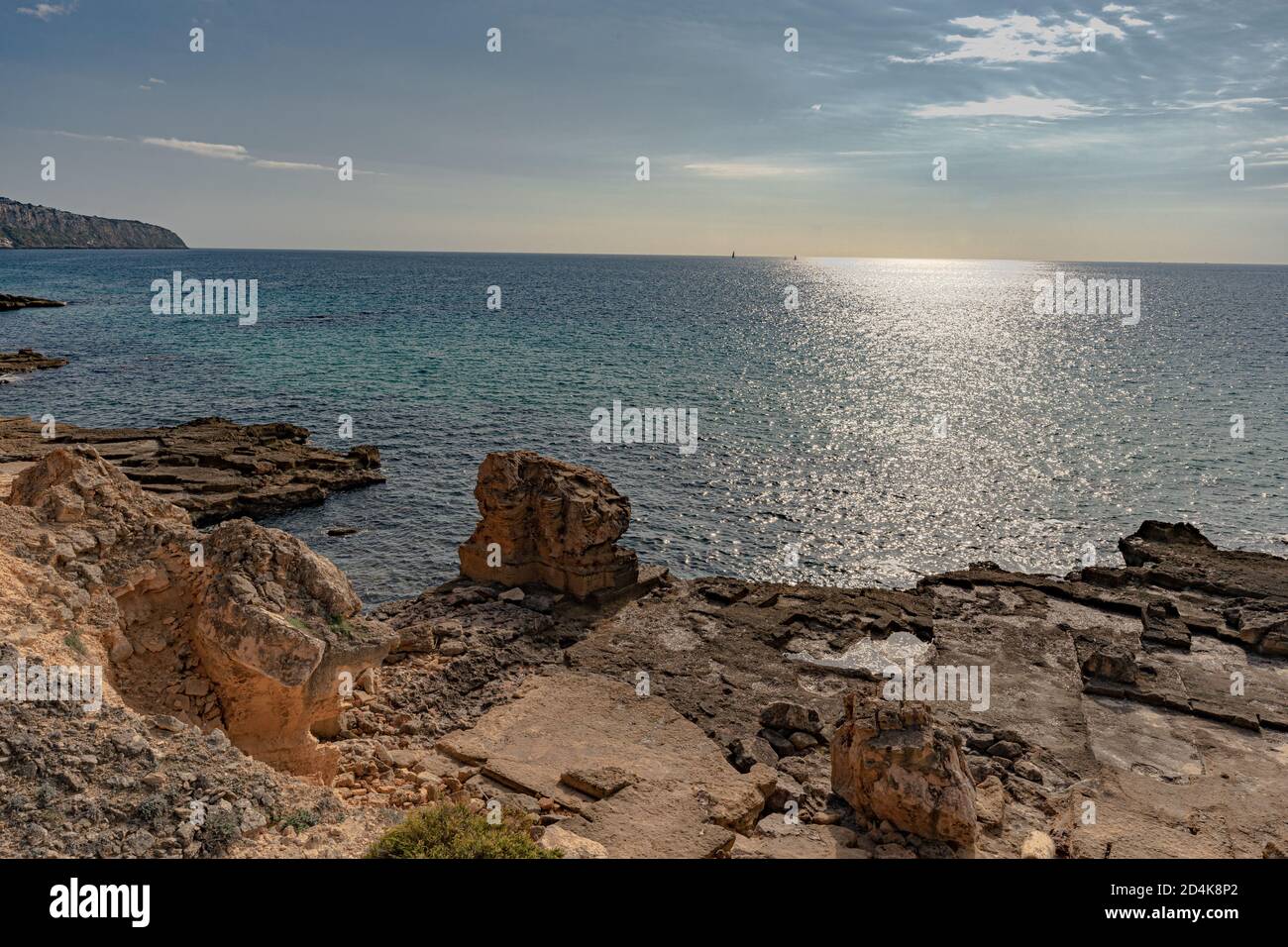 Maioris beach, in Lluchmajor, Mallorca, one of the most beautiful Stock ...