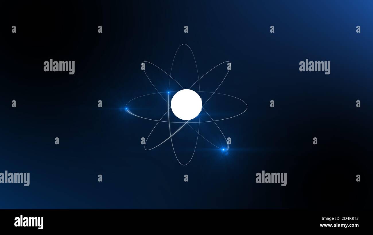 atom abstract light model, 3d illustration render Stock Photo - Alamy