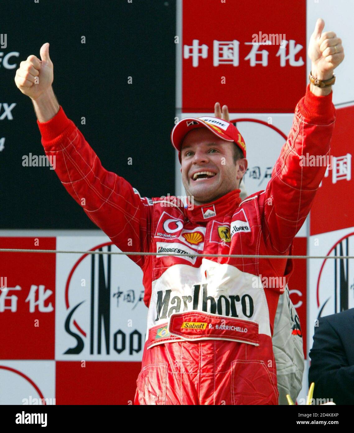 Brazilian rubens barrichello in his ferrari hi-res stock photography ...