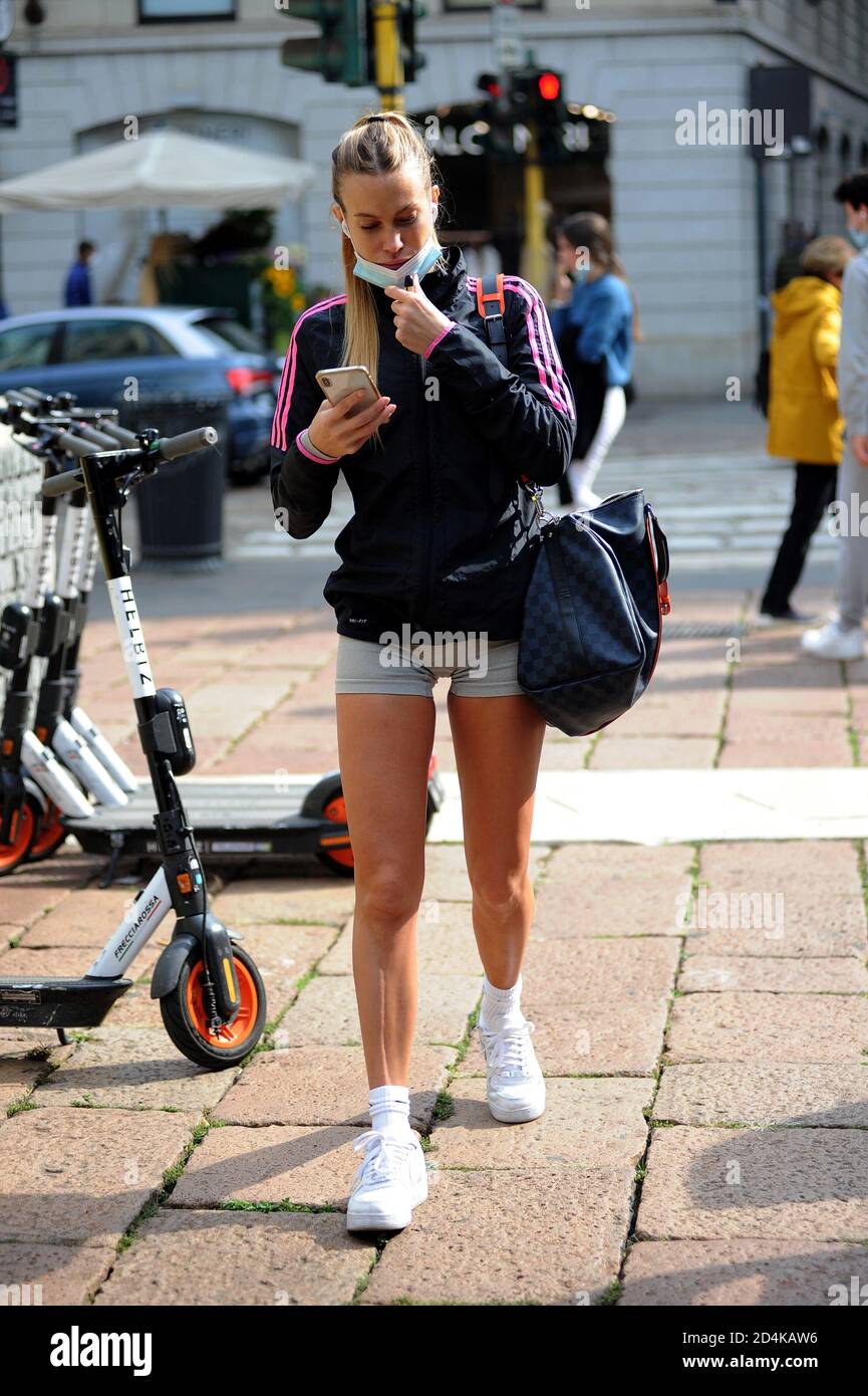 Milan, Taylor Mega goes to the gym Stock Photo - Alamy