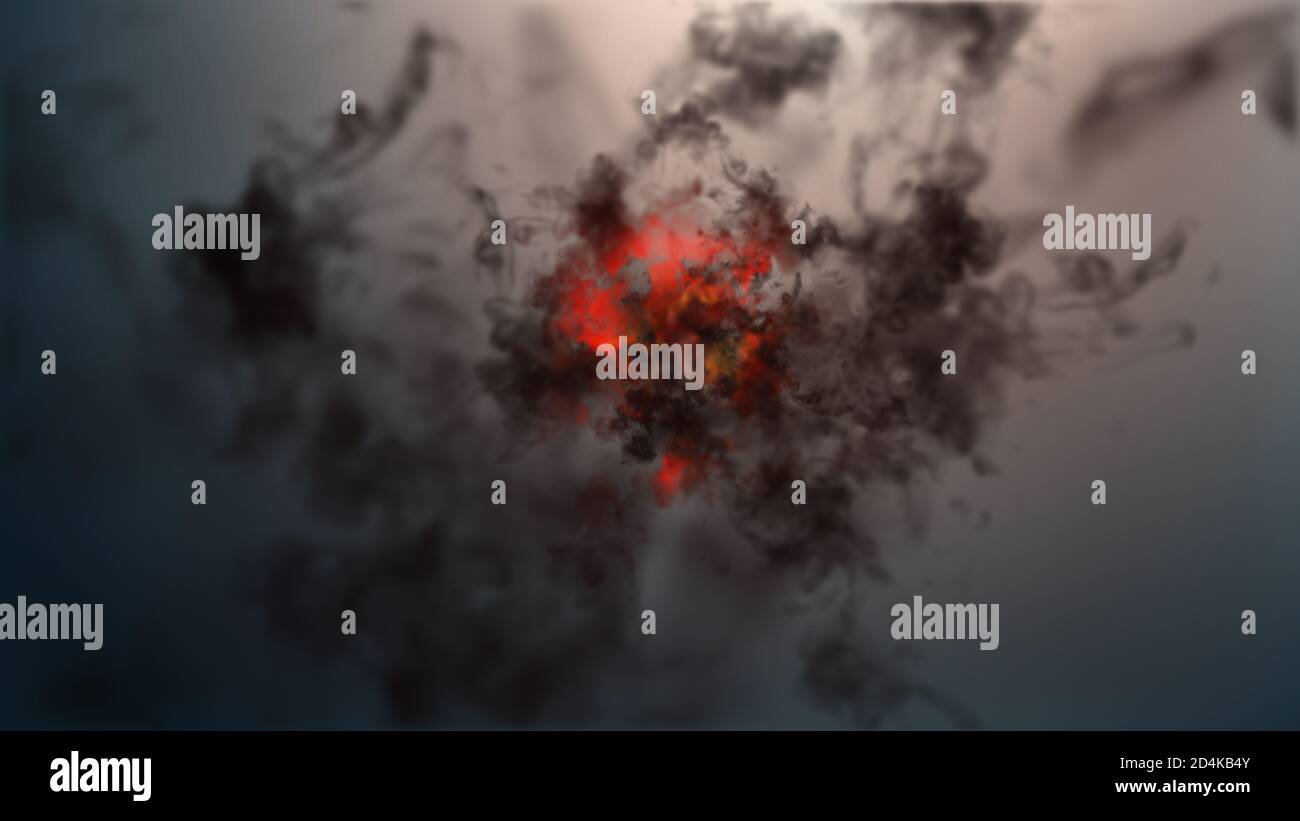 abstract smoke clouds fire in space illustration Stock Photo - Alamy