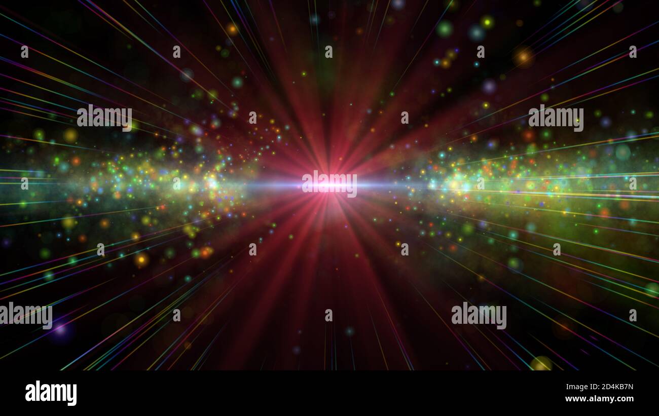 Star explosion in a galaxy of an nebula. illustration render Stock ...