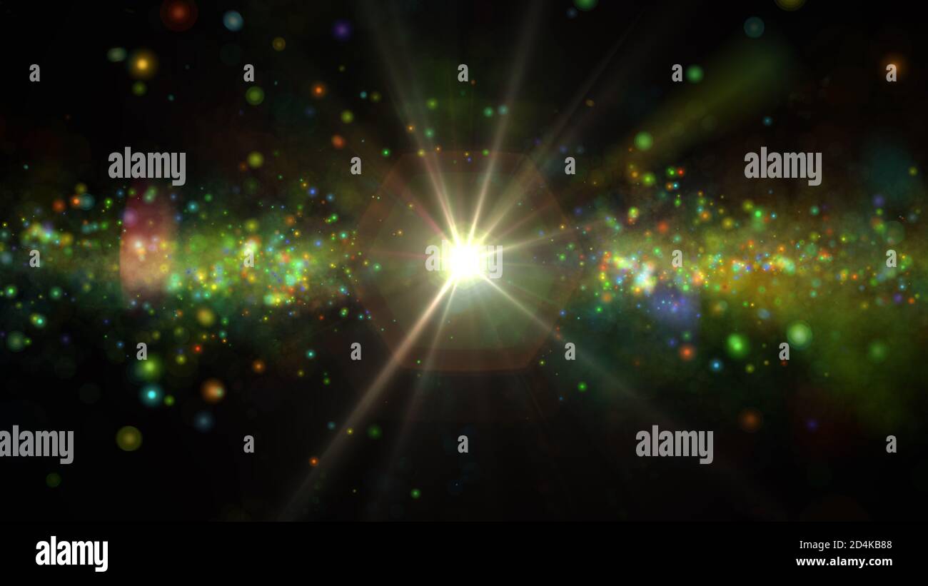 Star explosion in a galaxy of an nebula. illustration render Stock ...