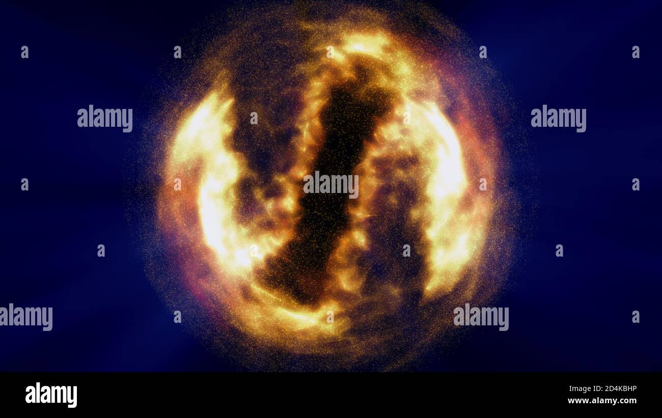 Abstract particles sun solar flare particles illustration 3d render ...