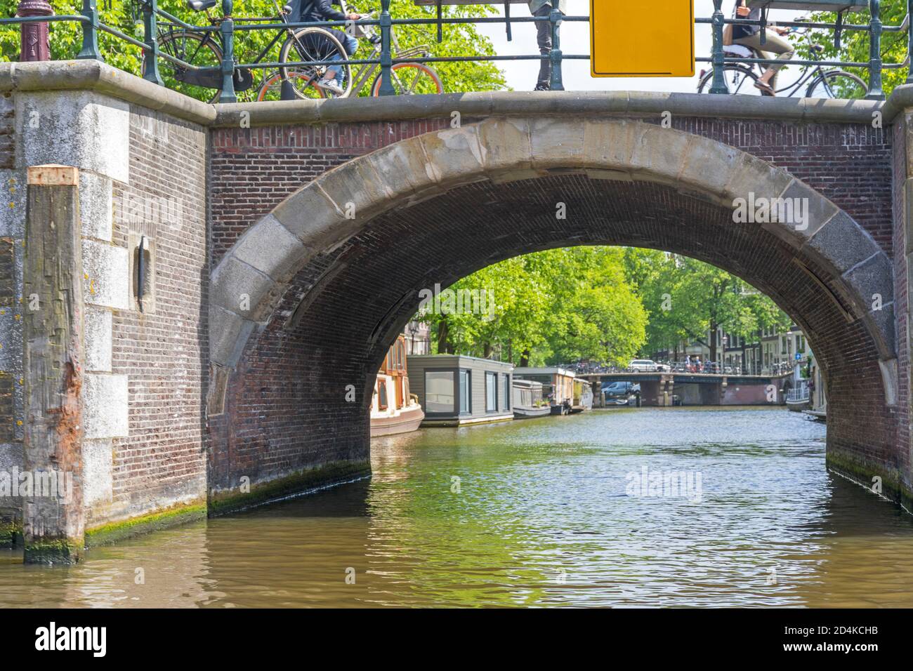 Arch Bridge Over Canal in Amsterdam Netherlands Stock Photo - Alamy