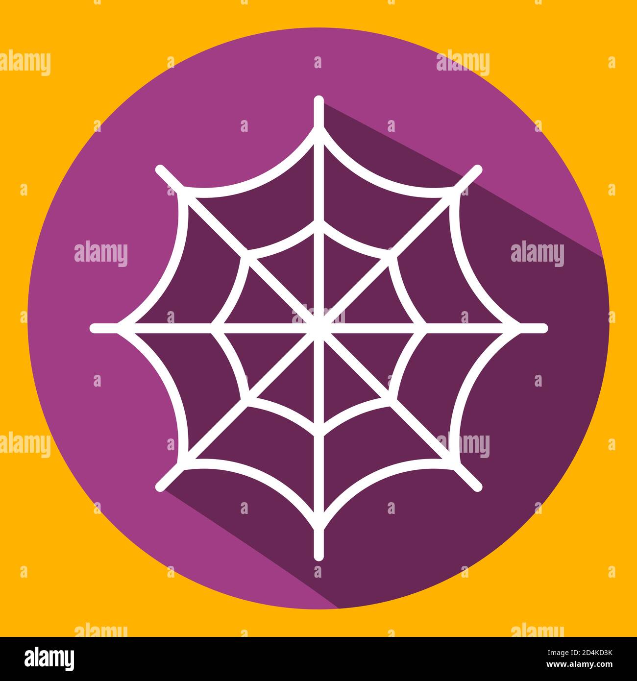 Happy Halloween. Holiday symbol spider web. Vector flat illustration ...