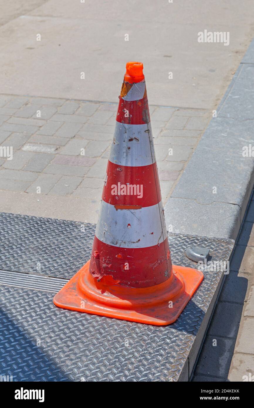 One traffic cone hi-res stock photography and images - Alamy