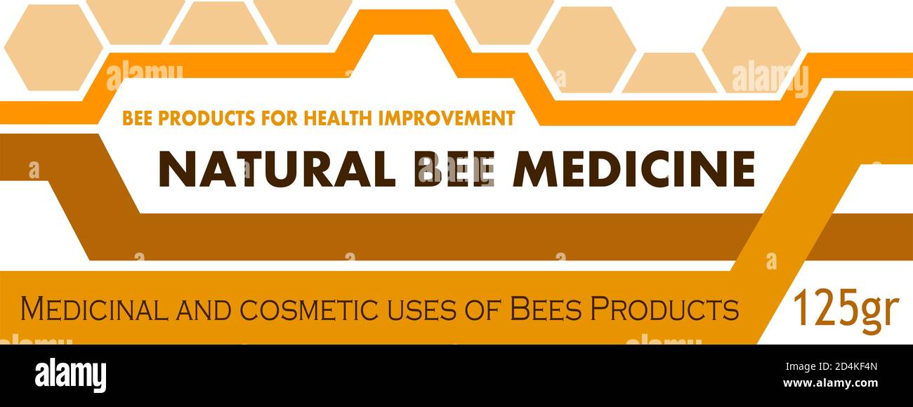 Label design concept for packaging medicines from beekeeping products ...