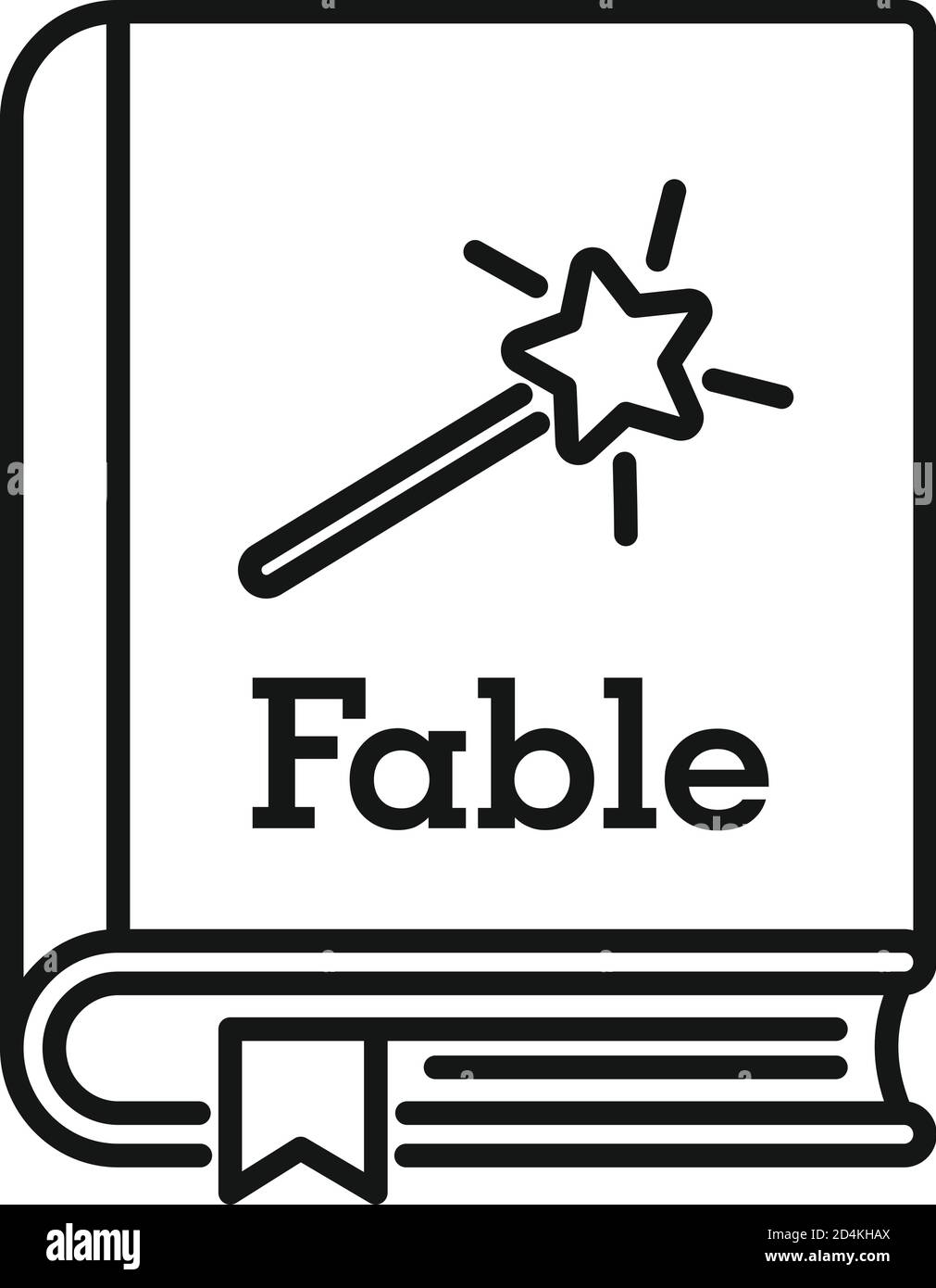 Fable school book icon. Outline fable school book vector icon for web ...