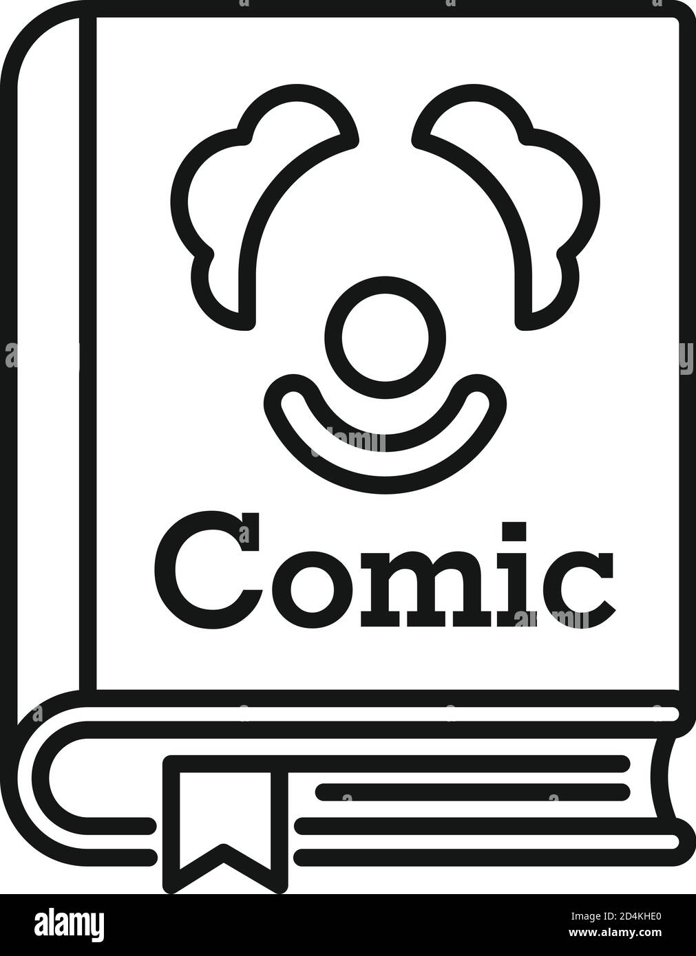 Comic genre book icon. Outline comic genre book vector icon for web ...