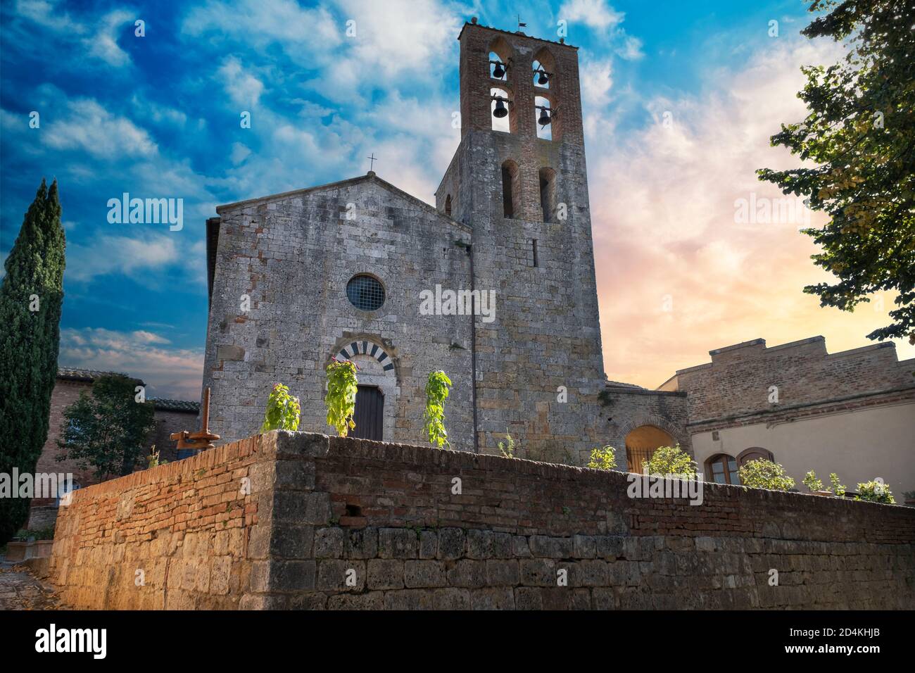 historic center of the medieval town of Lucignano d'Arbia Tuscany Italy ...