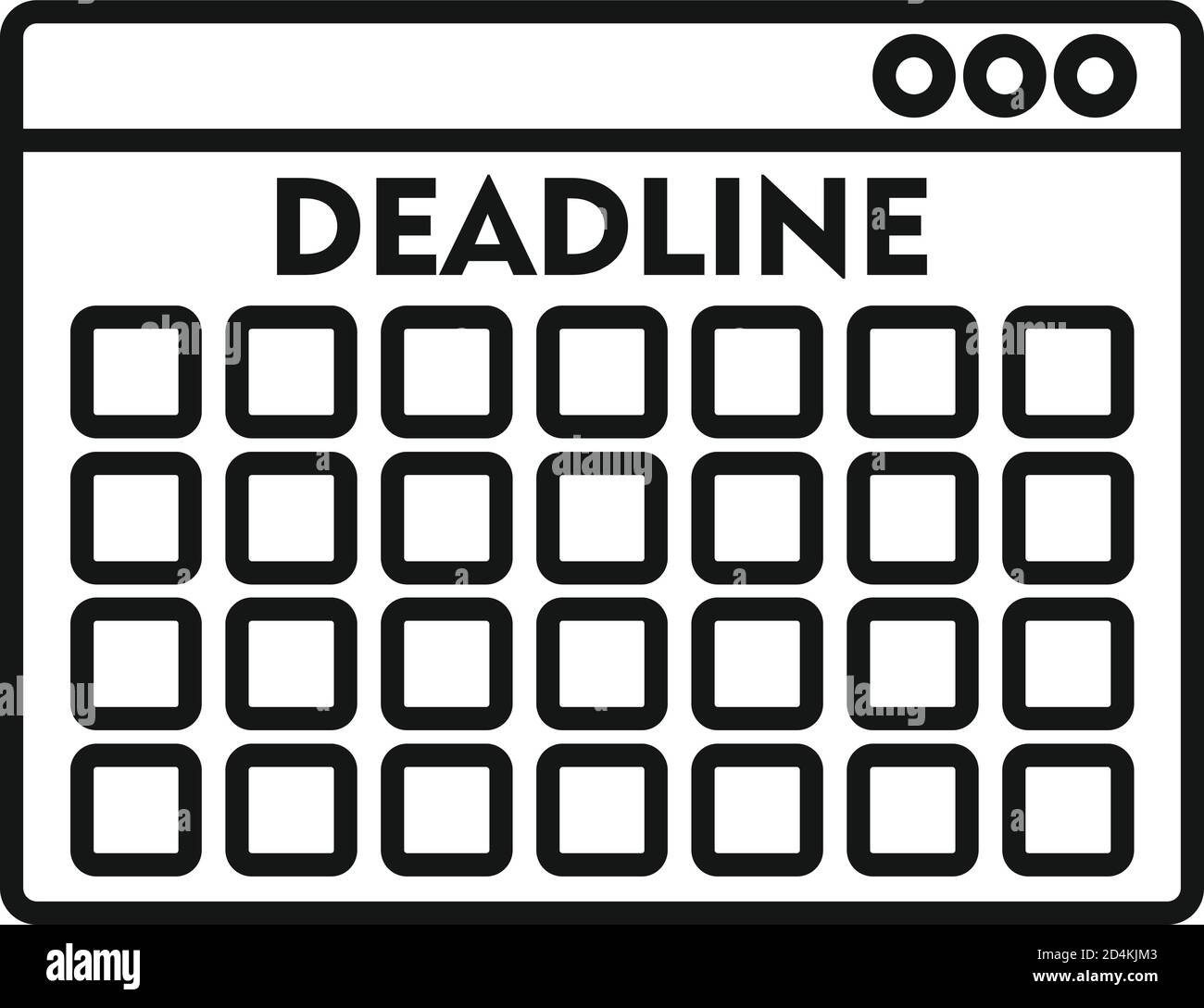 Deadline icon. Outline deadline vector icon for web design isolated on ...