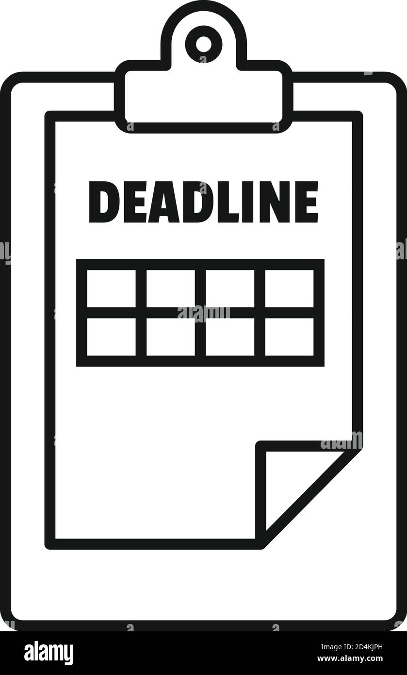 Review document clock icon Black and White Stock Photos & Images - Alamy