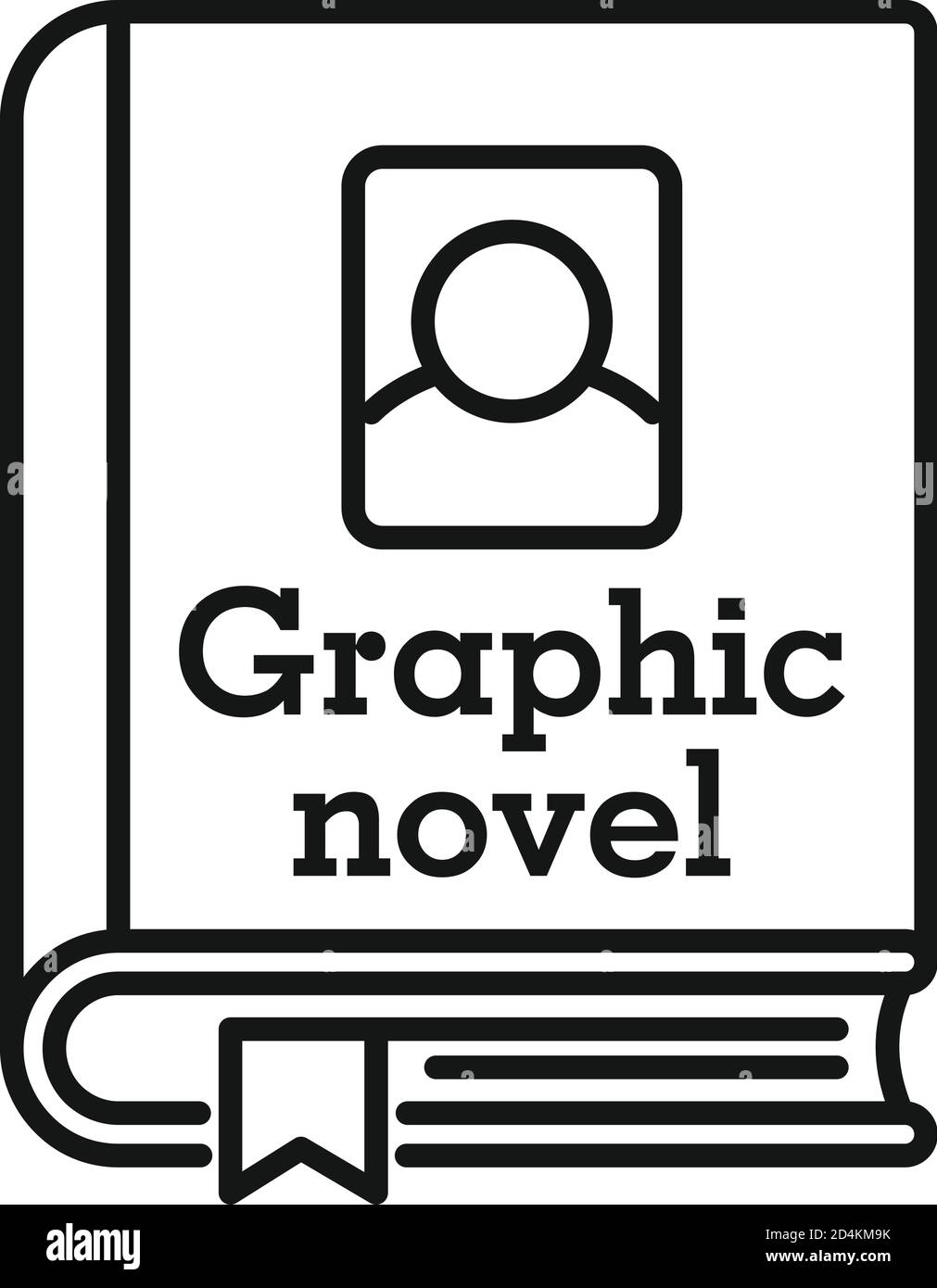 Graphic novel book icon. Outline graphic novel book vector icon for web ...