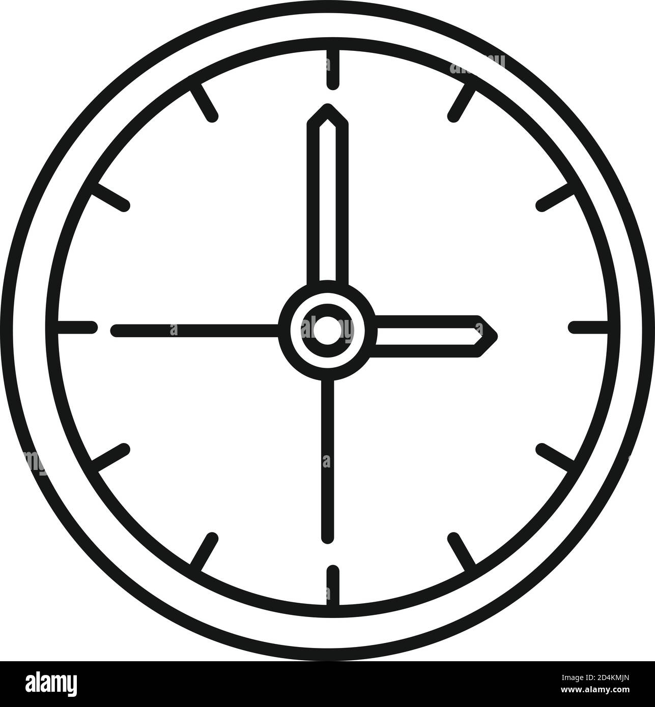 Deadline time clock icon. Outline deadline time clock vector icon for ...
