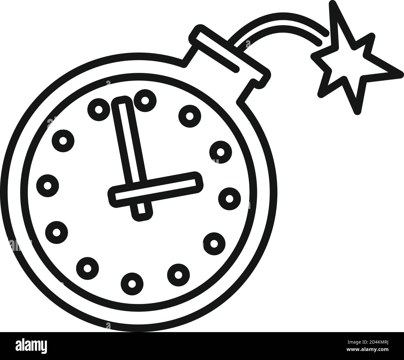 Deadline time bomb icon. Outline deadline time bomb vector icon for web ...