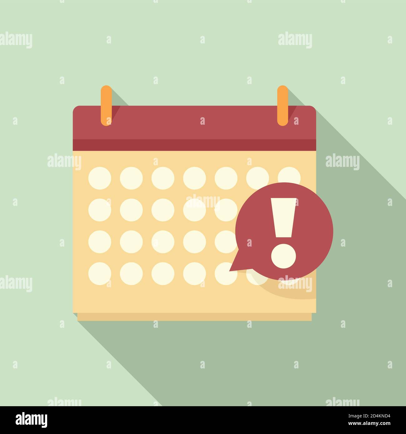 Deadline important calendar icon. Flat illustration of deadline ...
