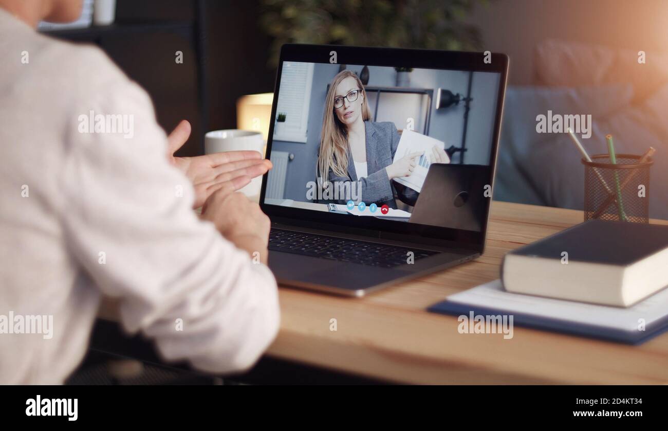 Video conference business partners hi-res stock photography and images ...