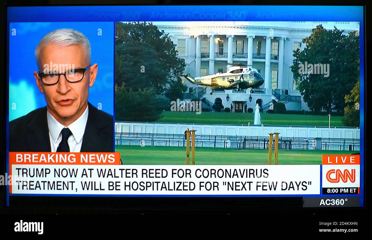 Television screen shot taken during live CNN coverage of President ...