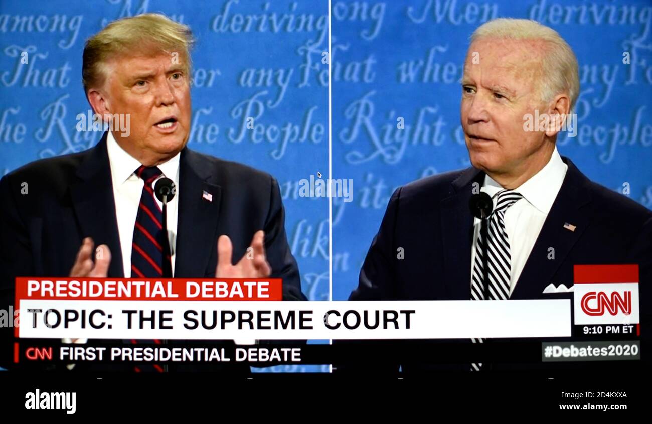 Cnn debate biden hi-res stock photography and images - Alamy