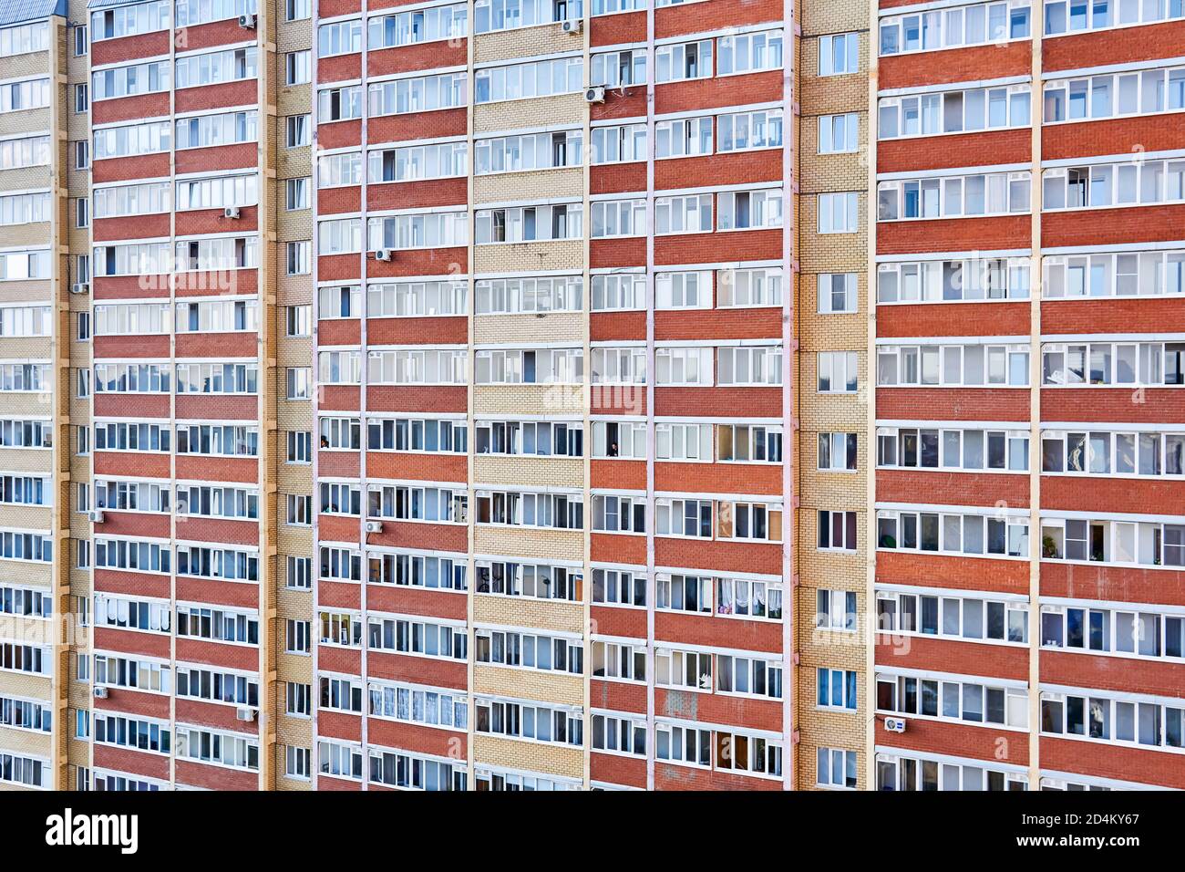 Perm, Russia - October 04, 2020: facade of high-rise multi-storey ...