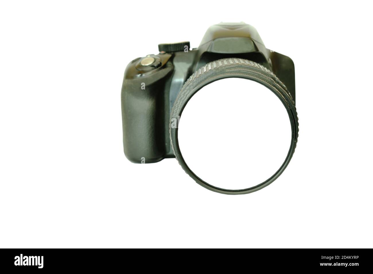 digital single lens reflect camera isolated on white background Stock ...