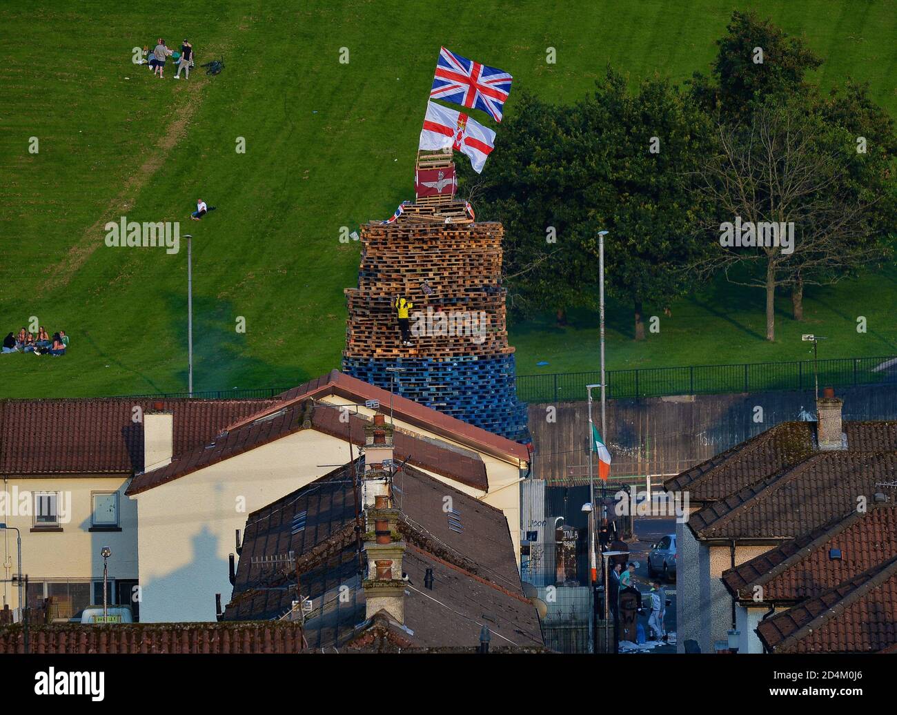 National bonfire in the Bogside Derry, Londonderry, Northern Ireland ...