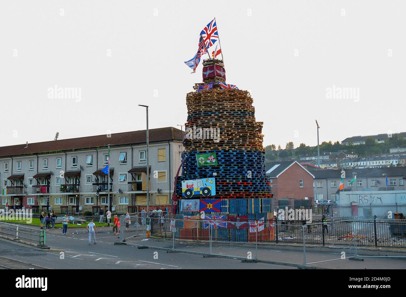 National bonfire in the Bogside Derry, Londonderry, Northern Ireland ...