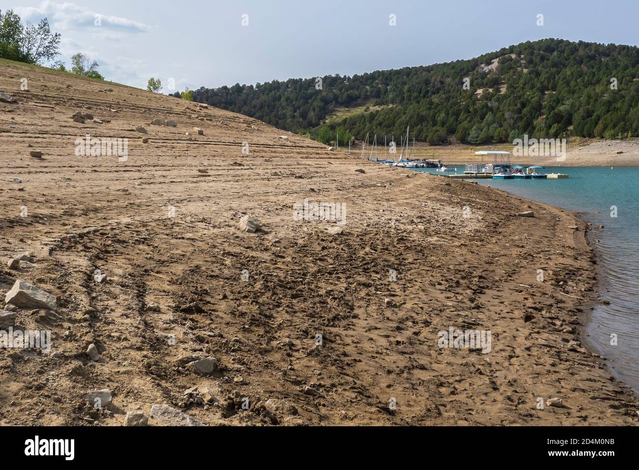 Water level down, Marina Cove, Ridgway State Park, Ridgway, Colorado ...