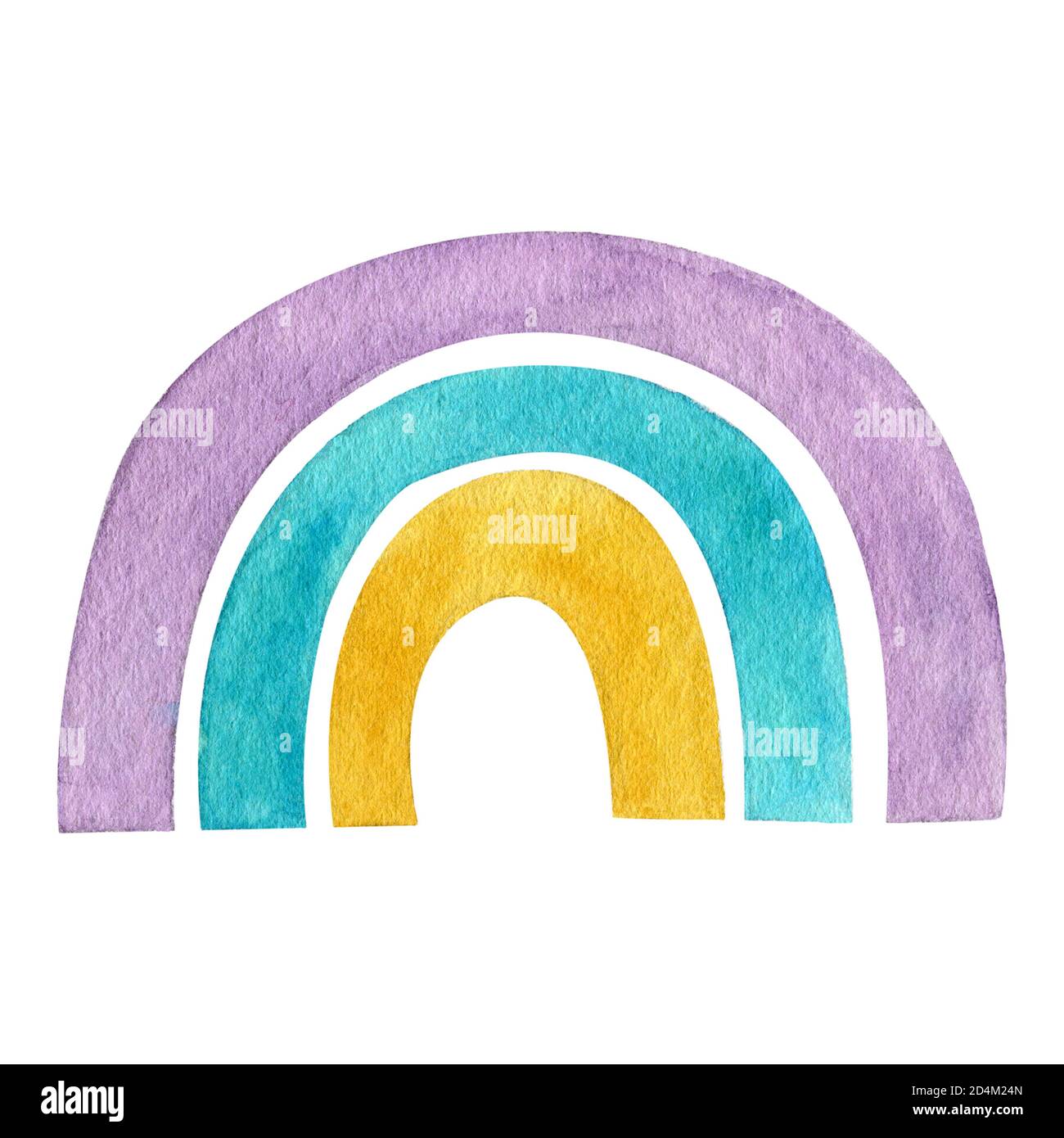 Hand-painted trendy rainbow isolated on white background Stock Photo ...