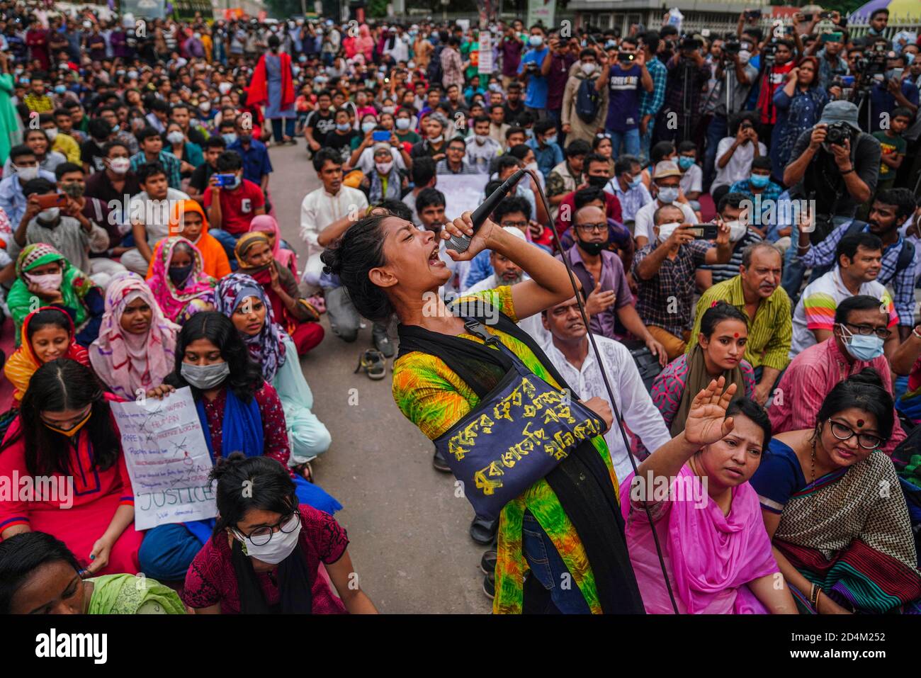 Bangladeshi students shout slogans during protest against gang-rape and ...