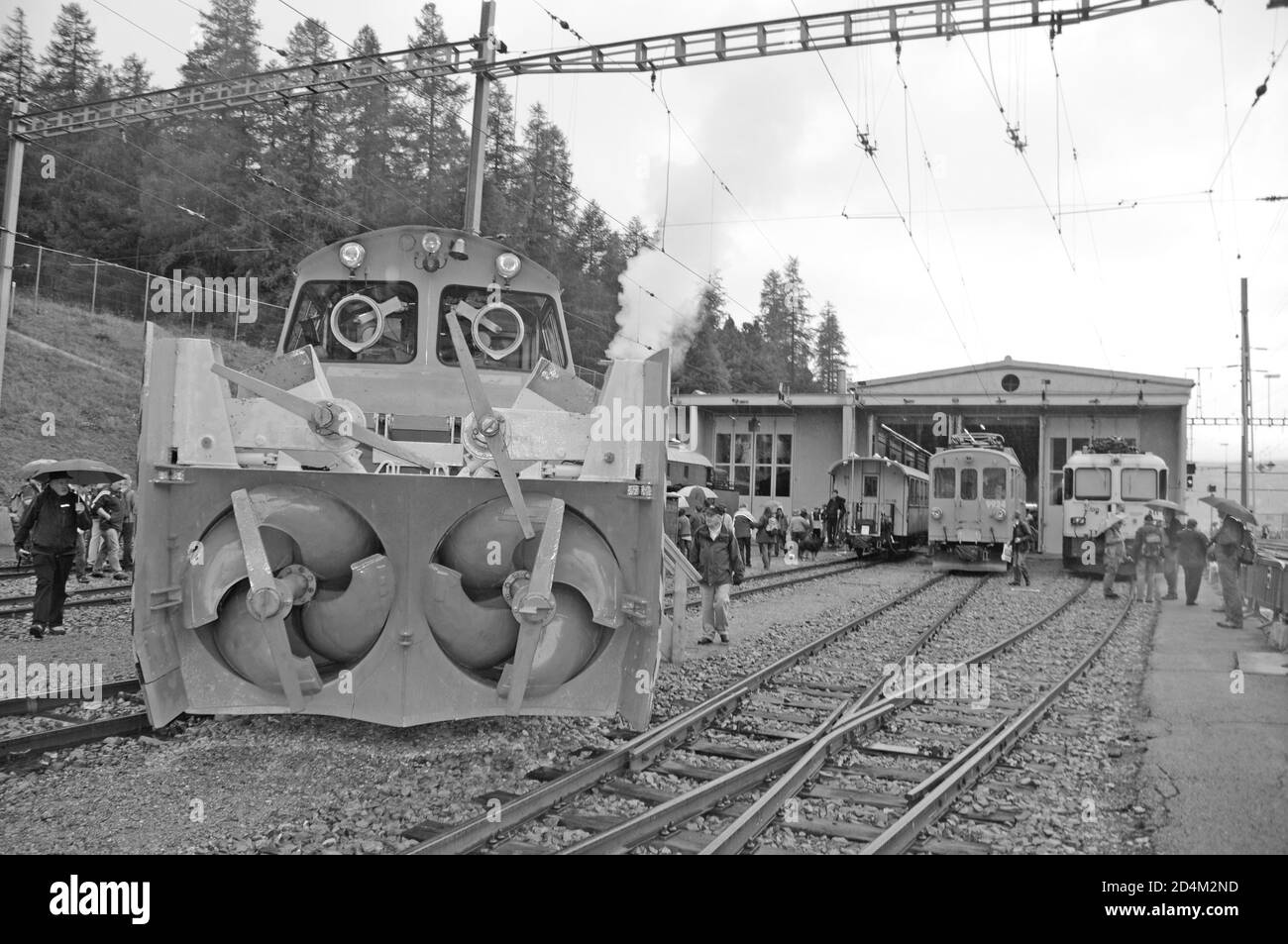 The Xrot snow clearing machine of the Unesco World Heritage Bernina ...