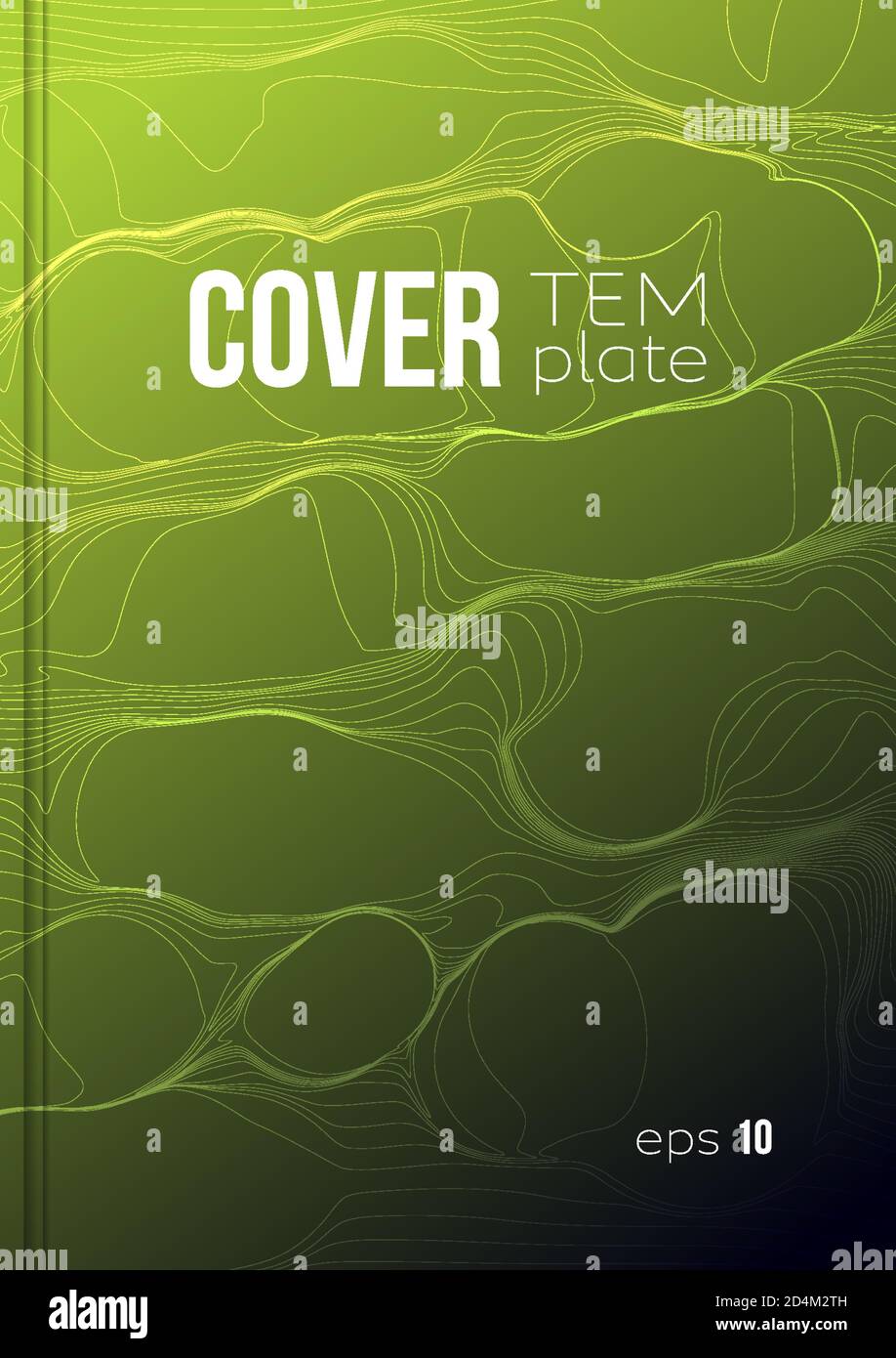 Modern colorful cover design, flyer, brochure template vector with wave ...