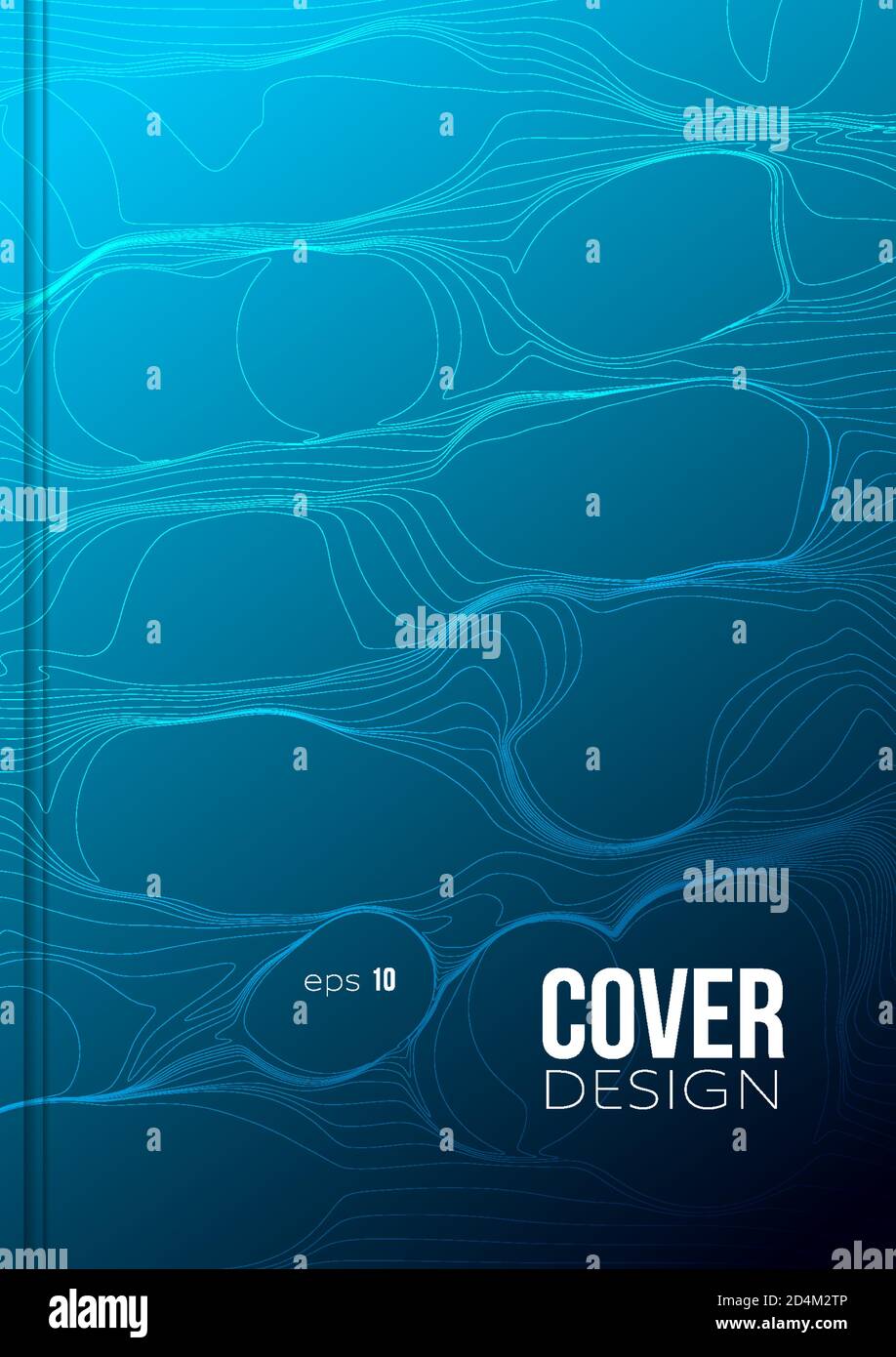 Modern colorful cover design, flyer, brochure template vector with wave ...