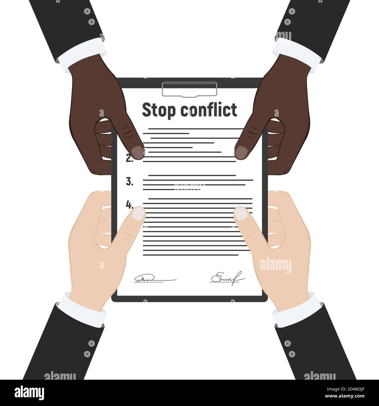 Stop conflict. Businessman referee finds compromise. Conflict and ... Stop conflict. Businessman referee finds compromise. Conflict and ...