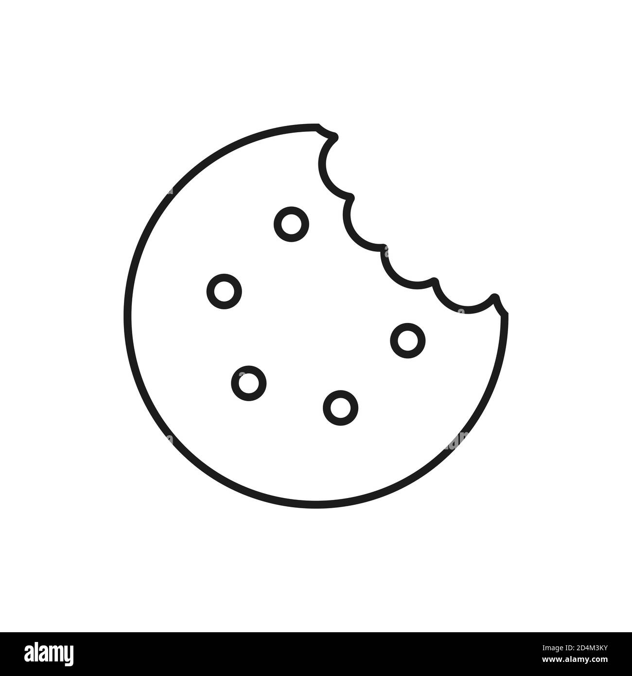Bite biscuits icon. Simple illustration of bite biscuits vector icon ...