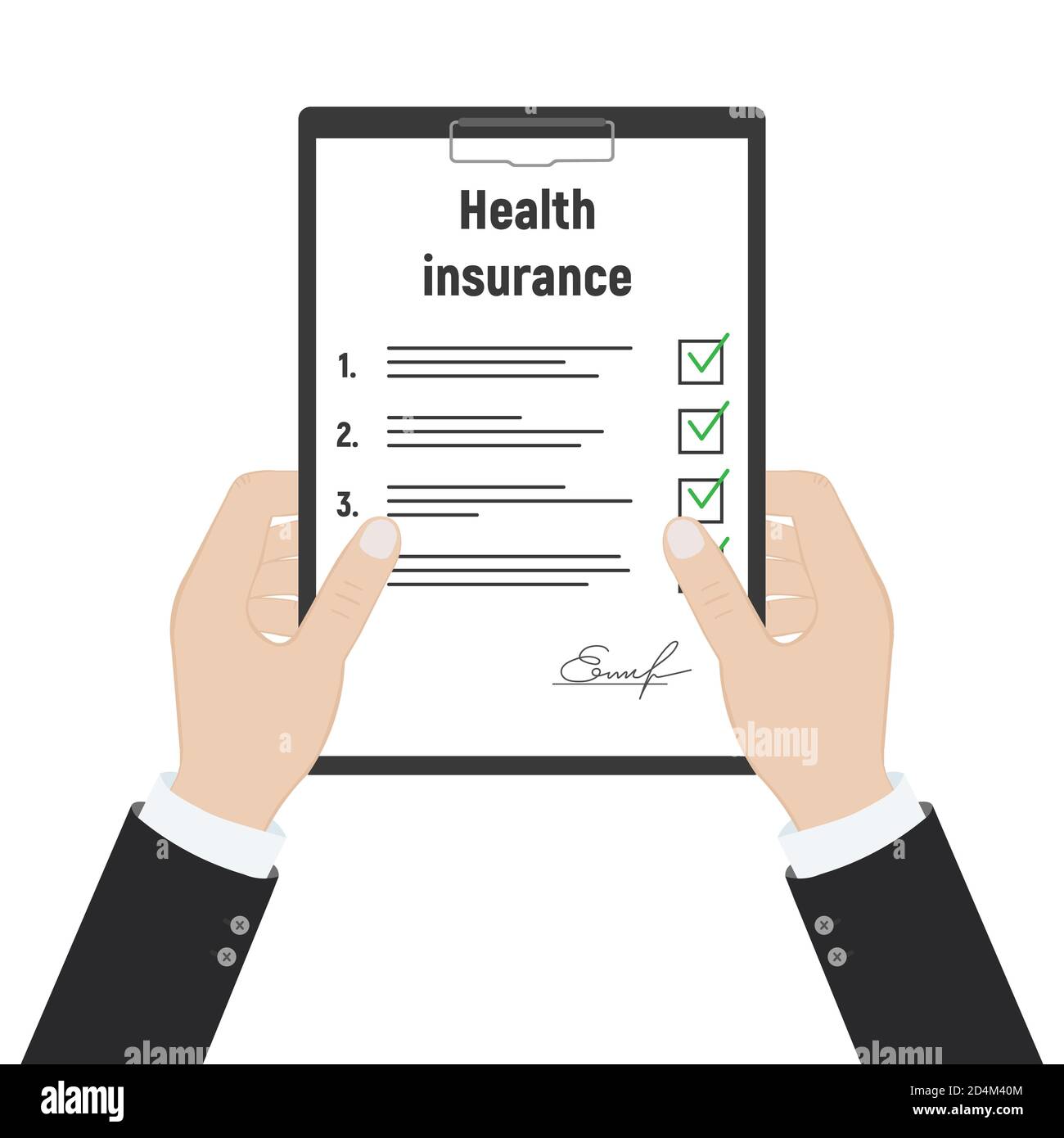 Health insurance claim form hold in hand. Healthcare concept. Life ...