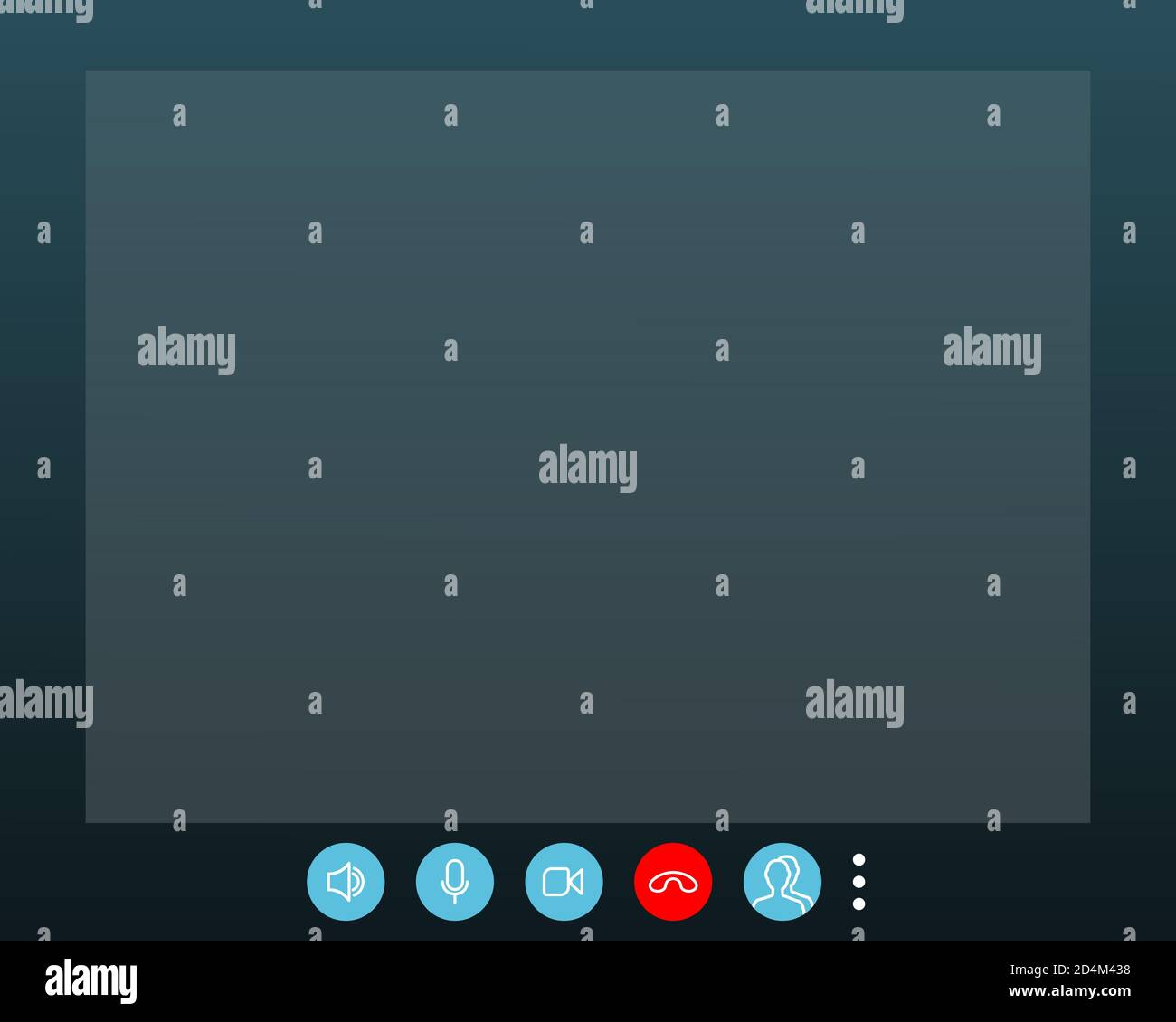 Video call screen template. Vector illustration Stock Vector Image ...