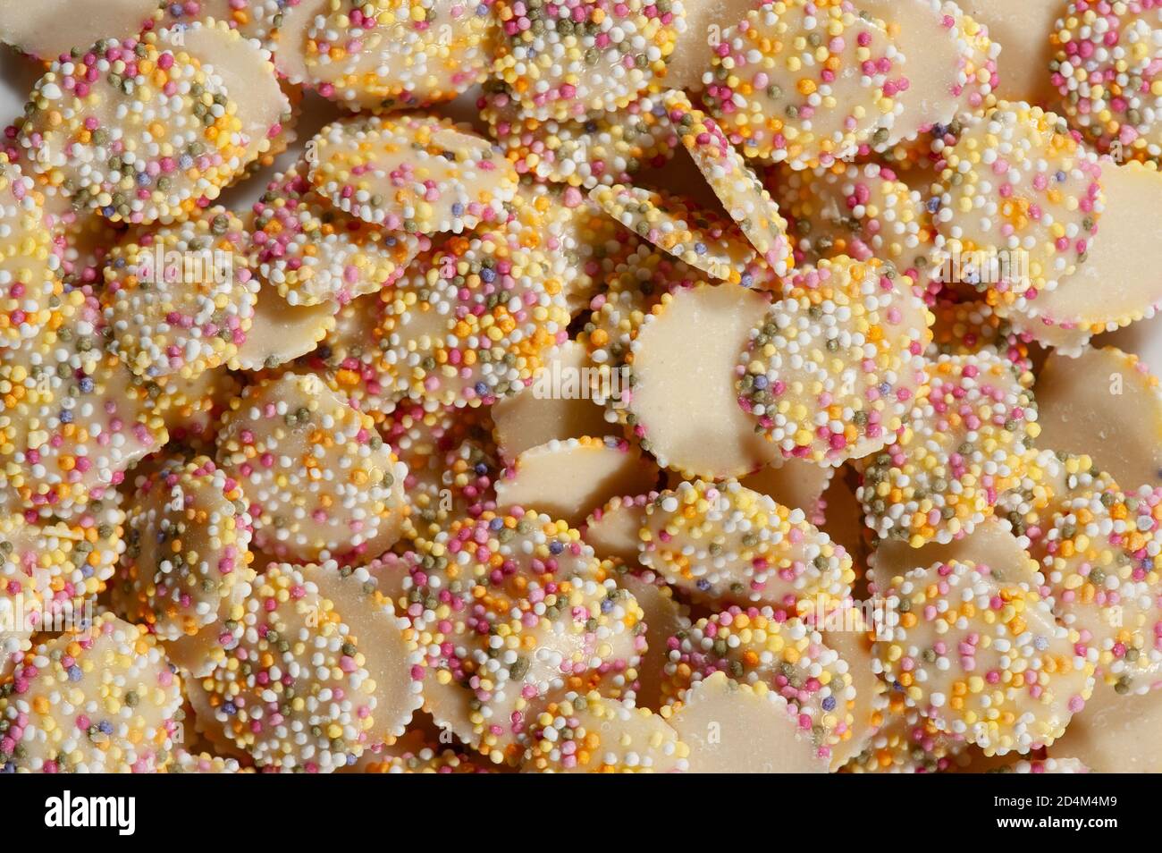 White Chocolate Jazzles, Old Fashioned Sweets Stock Photo - Alamy