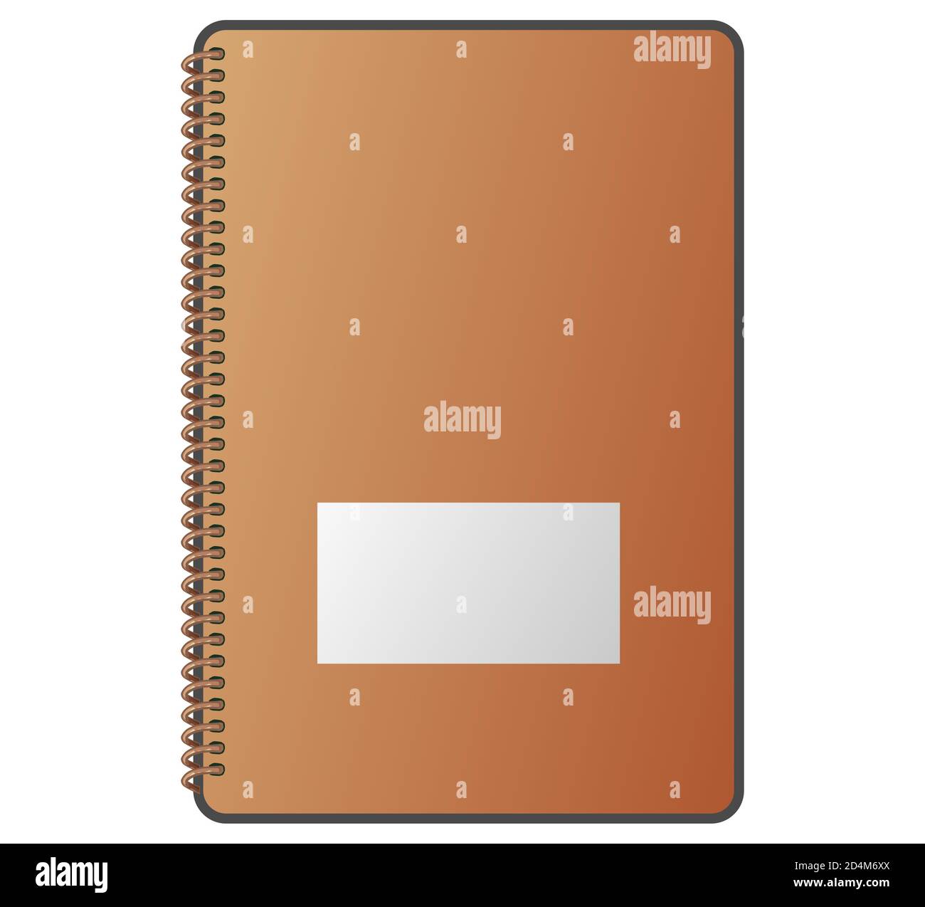 Notebook. For notes and notes. Hard cover. Isolated vector object on ...
