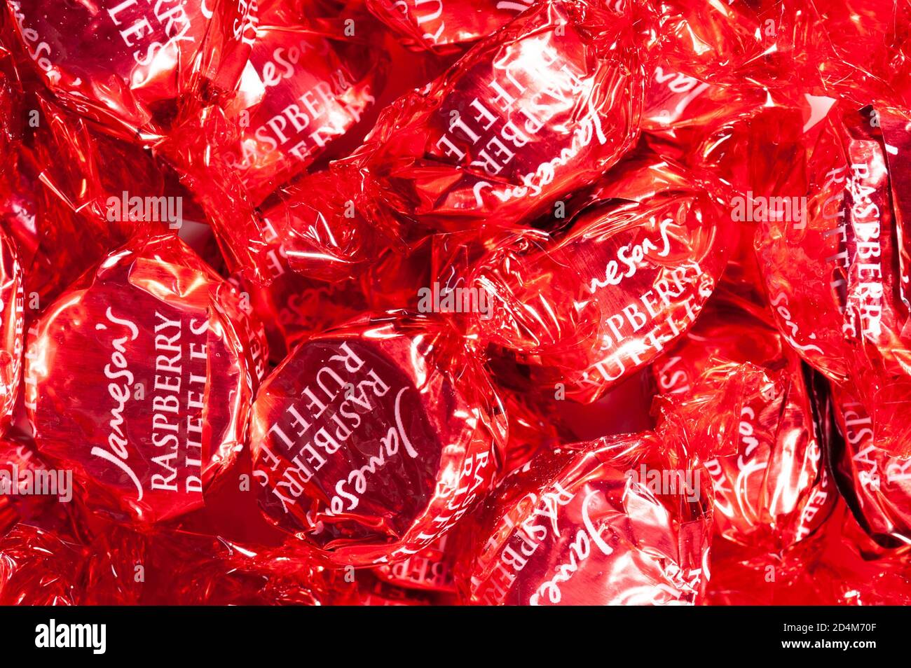 Raspberry Ruffles, Old Fashioned Sweets Stock Photo - Alamy