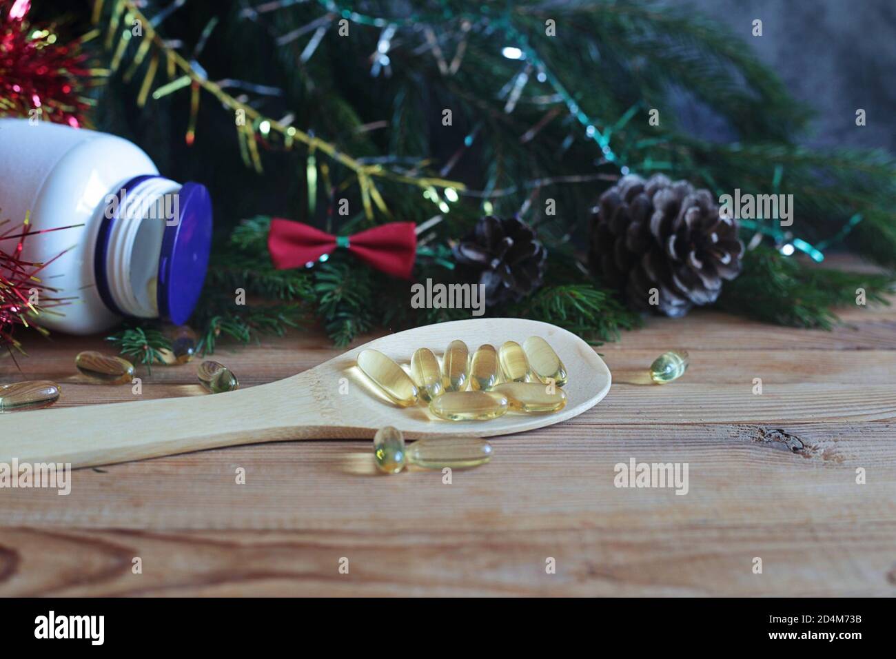 Christmas in medicine: pills and Christmas decorations Stock Photo - Alamy