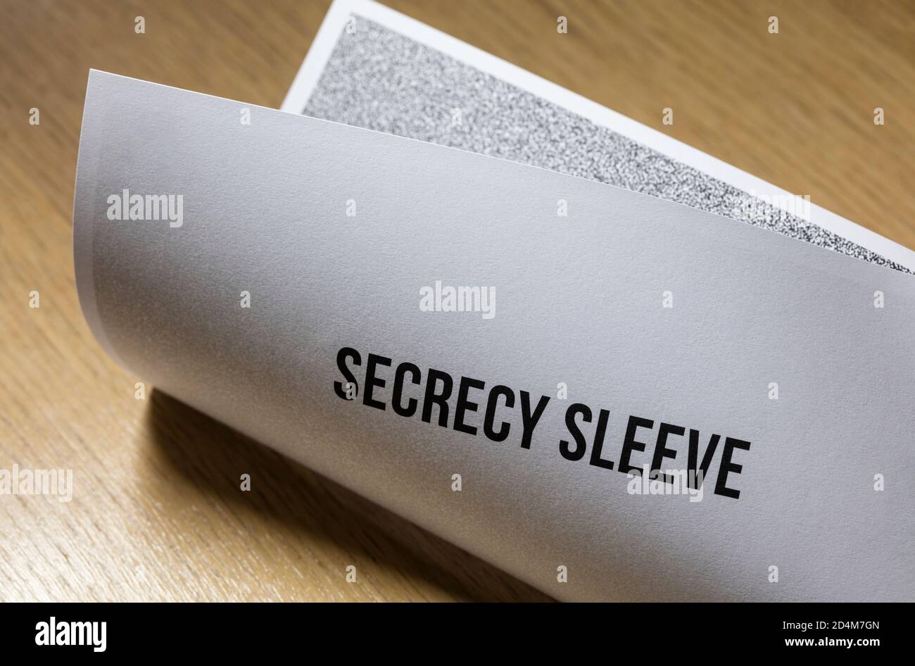 Ballot Secrecy Sleeves, business document mail concept Stock Photo - Alamy