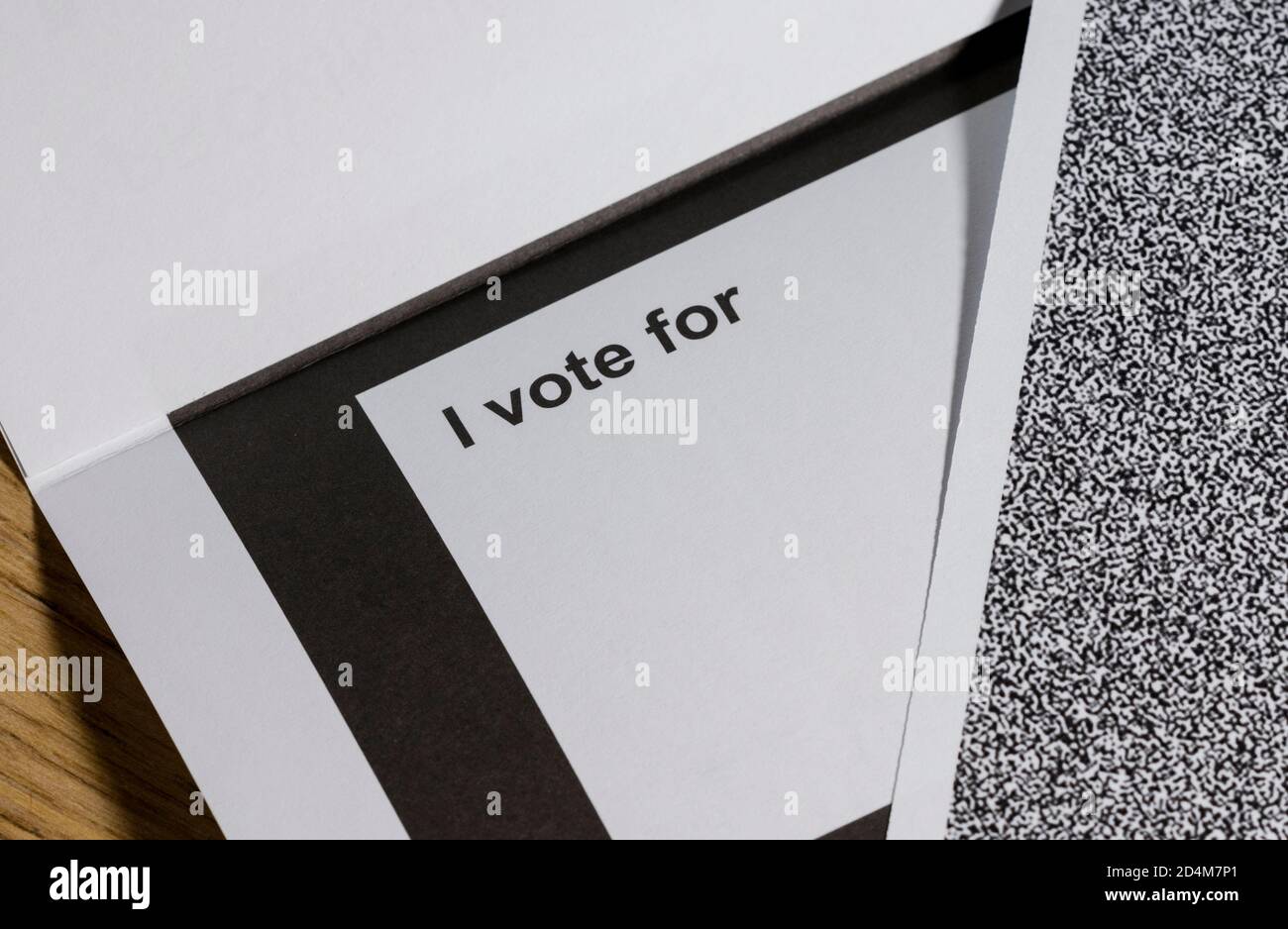 Election Ballot and Secrecy Sleeves, business document mail concept ...