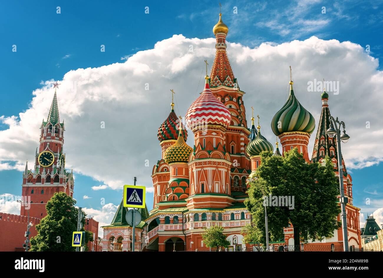 St Basil’s cathedral on Red Square, Moscow, Russia. It is famous ...
