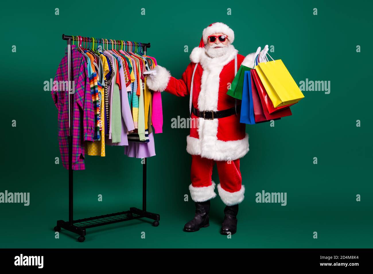 Full length body size view of his he nice fat fat overweight Santa ...