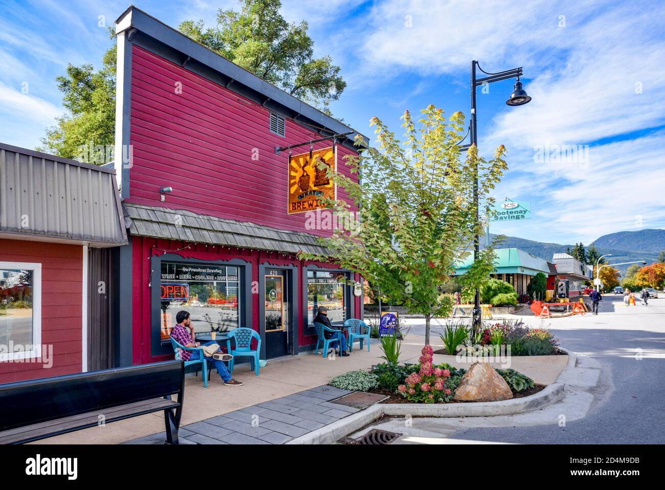 What's Brewing Coffee Shop, Nakusp, British Columbia, Canada Stock ...